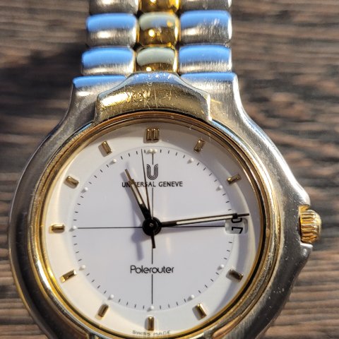 Universal Genève Polerouter Universal Geneve Polerouter Yellow gold and ...