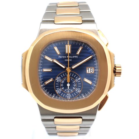 Patek Philippe Nautilus 5980/1AR-001 Rose gold and Stainless steel Blue ...