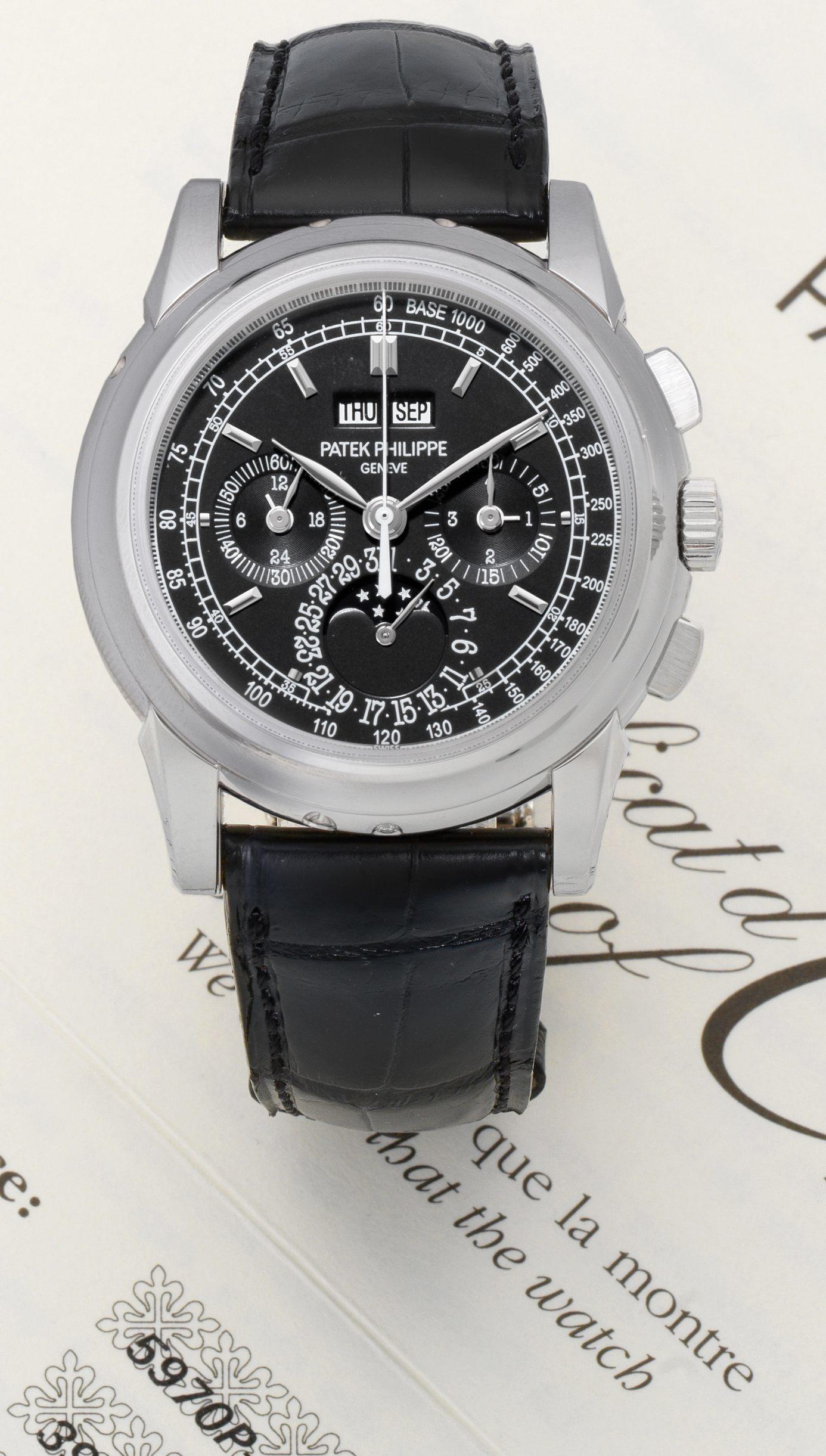 Patek Philippe Perpetual Calendar Chronograph 5970P Platinum Black ...