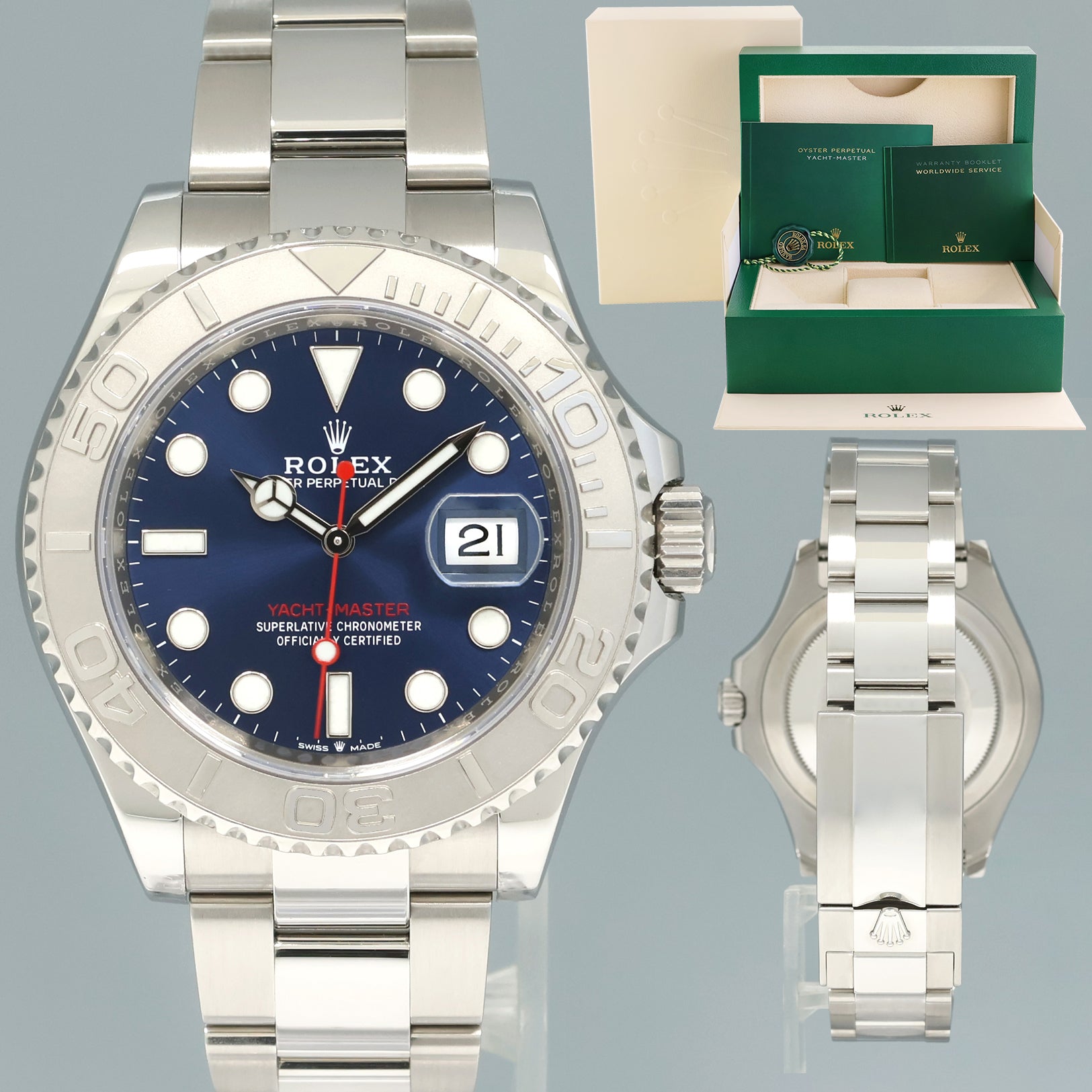 Rolex Yacht-Master 126622 Platinum and Stainless steel Blue 2022 ...
