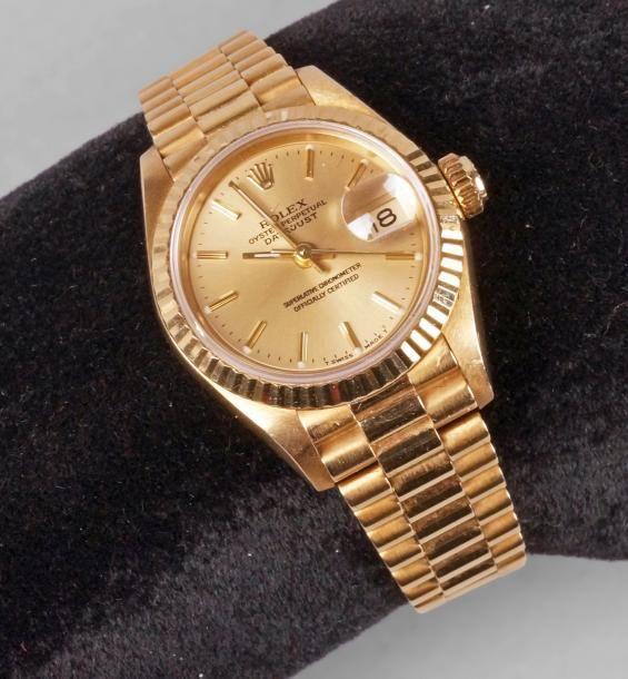 Rolex Lady-Datejust 8570F Yellow gold Champagne | Jewelery – Silverware ...
